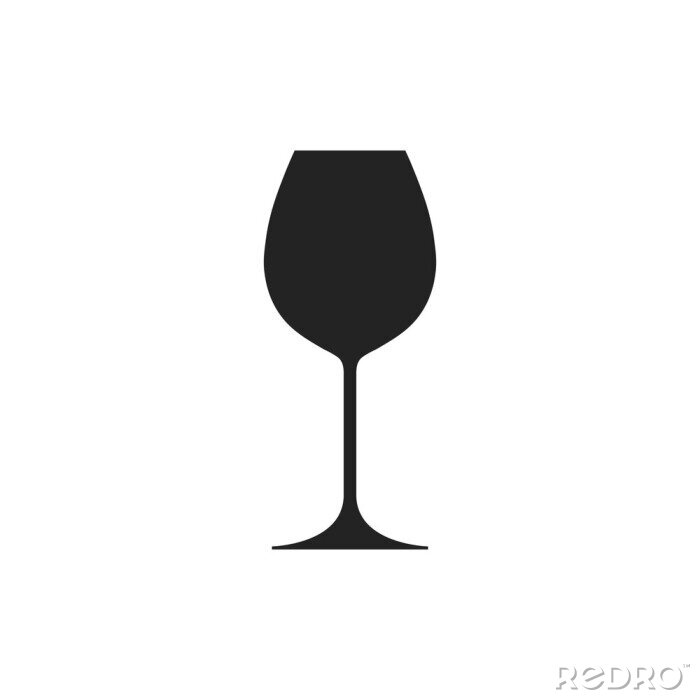 Poster Wijn pictogram. Vector. op maat - redro.nl